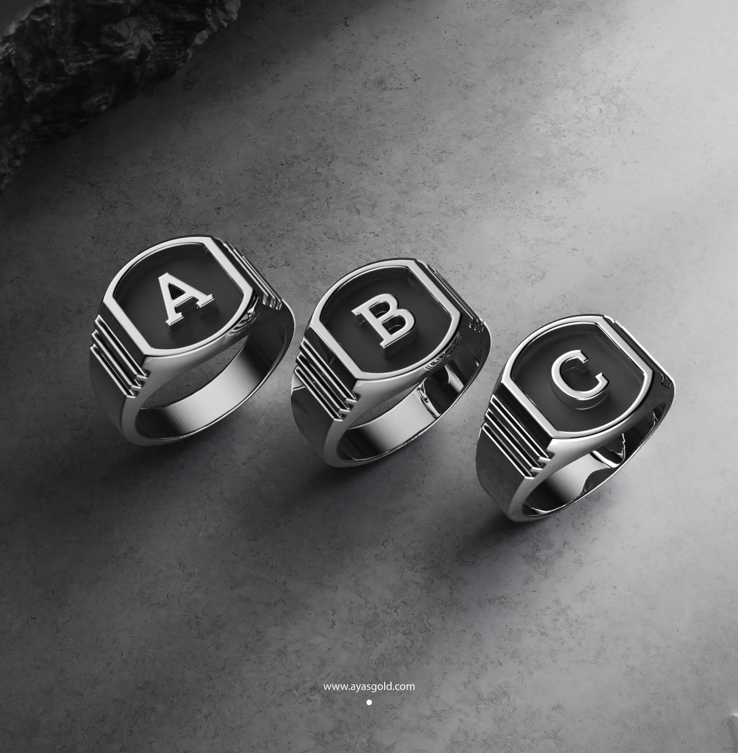 Buy Zeta Alphabet Ring in 925 Sterling Silver Online - AYA'S