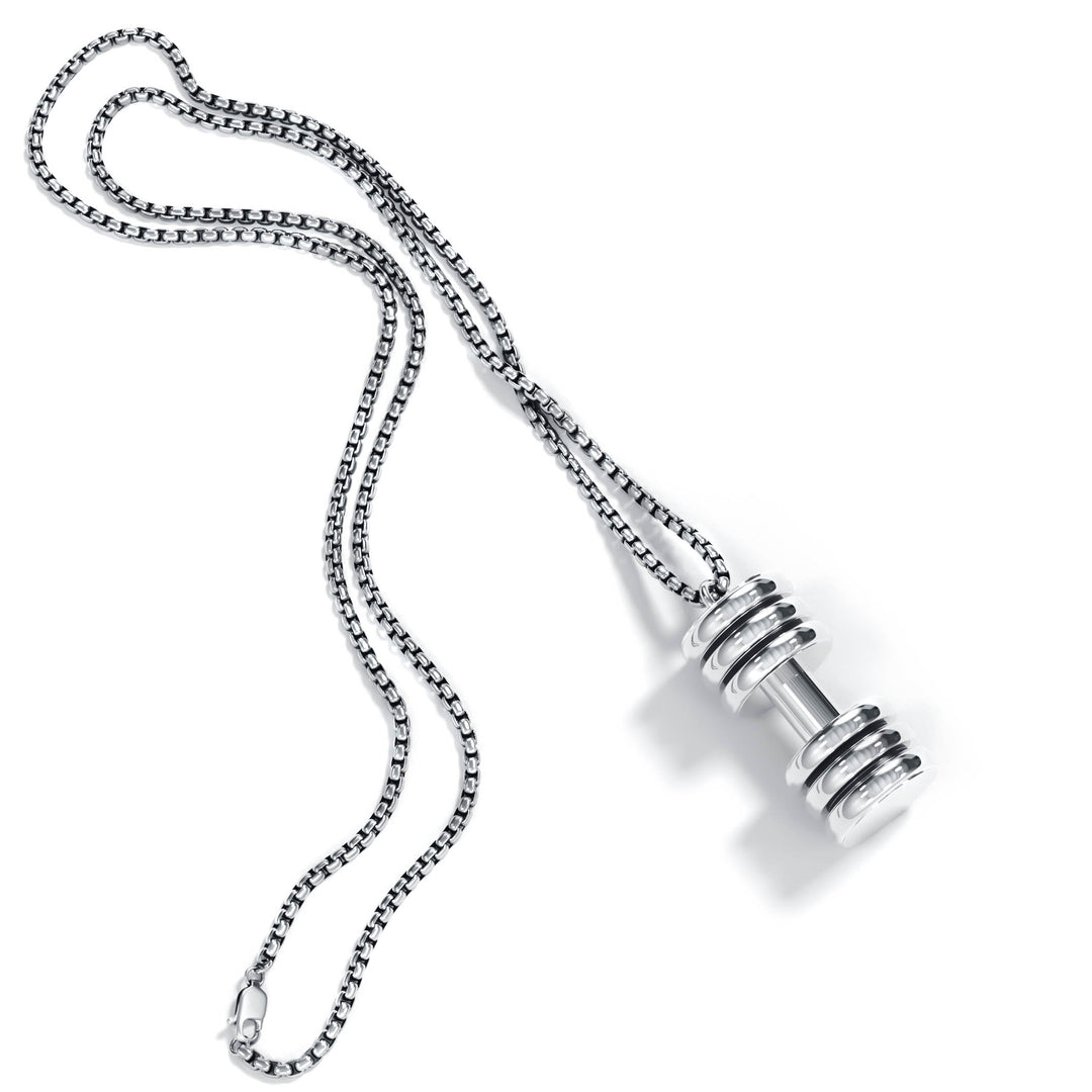 Buy Dumbbell Pendant in 925 Sterling Silver Online - AYA'S