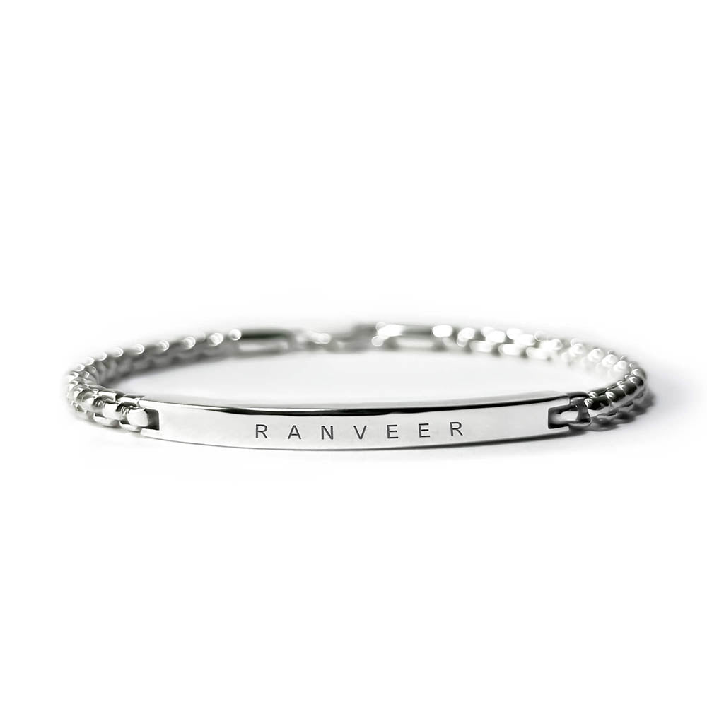 Buy Personalised Zavi Bracelet in 925 Sterling Silver Online - AYA'S